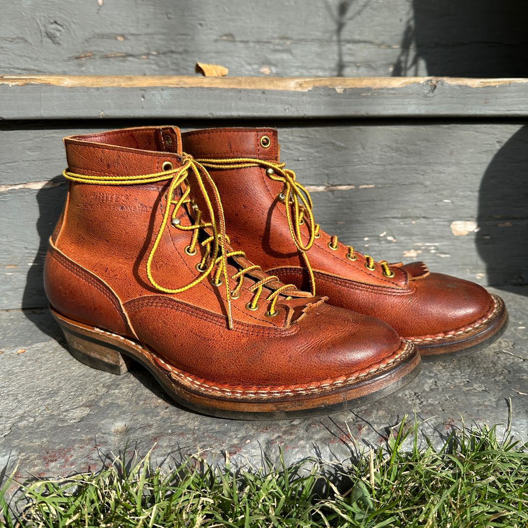 White's 350 Cutter in C.F. Stead Rosewood Waxed Kudu | Photo by ...