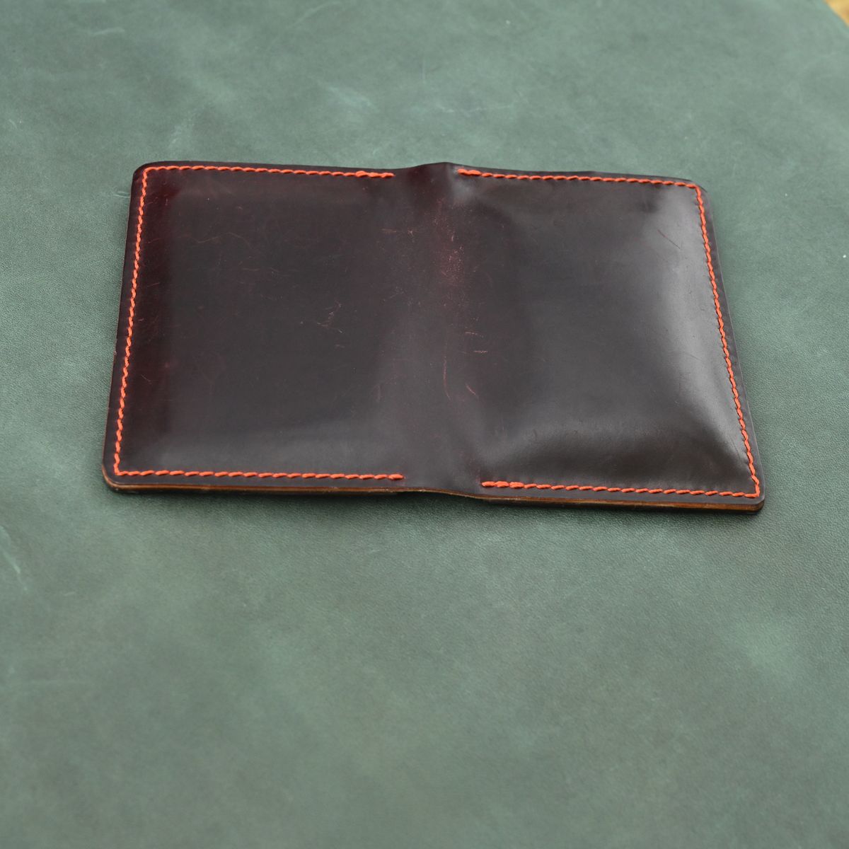 DIY Bifold in Horween Dark Cognac Shell Cordovan & Conceria Walpier ...