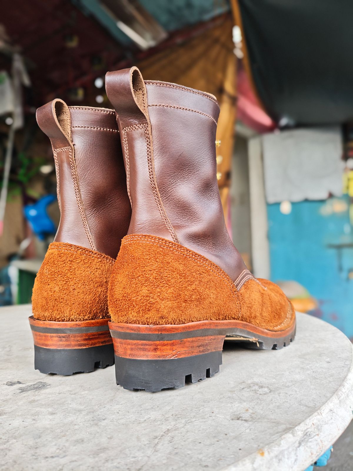 Willie's Handmade Boots Logger in Horween Brown Chromexcel & Brown ...