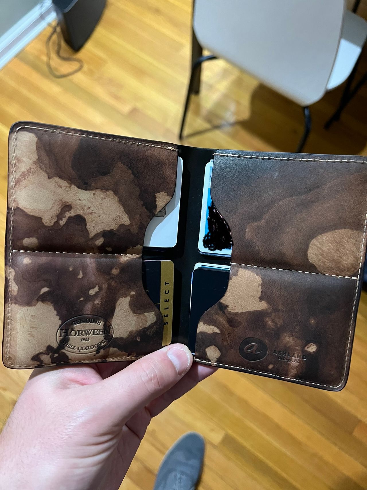 Ashland Leather Fat Herbie in Horween Epic Splatter Reverse Cigar Shell ...