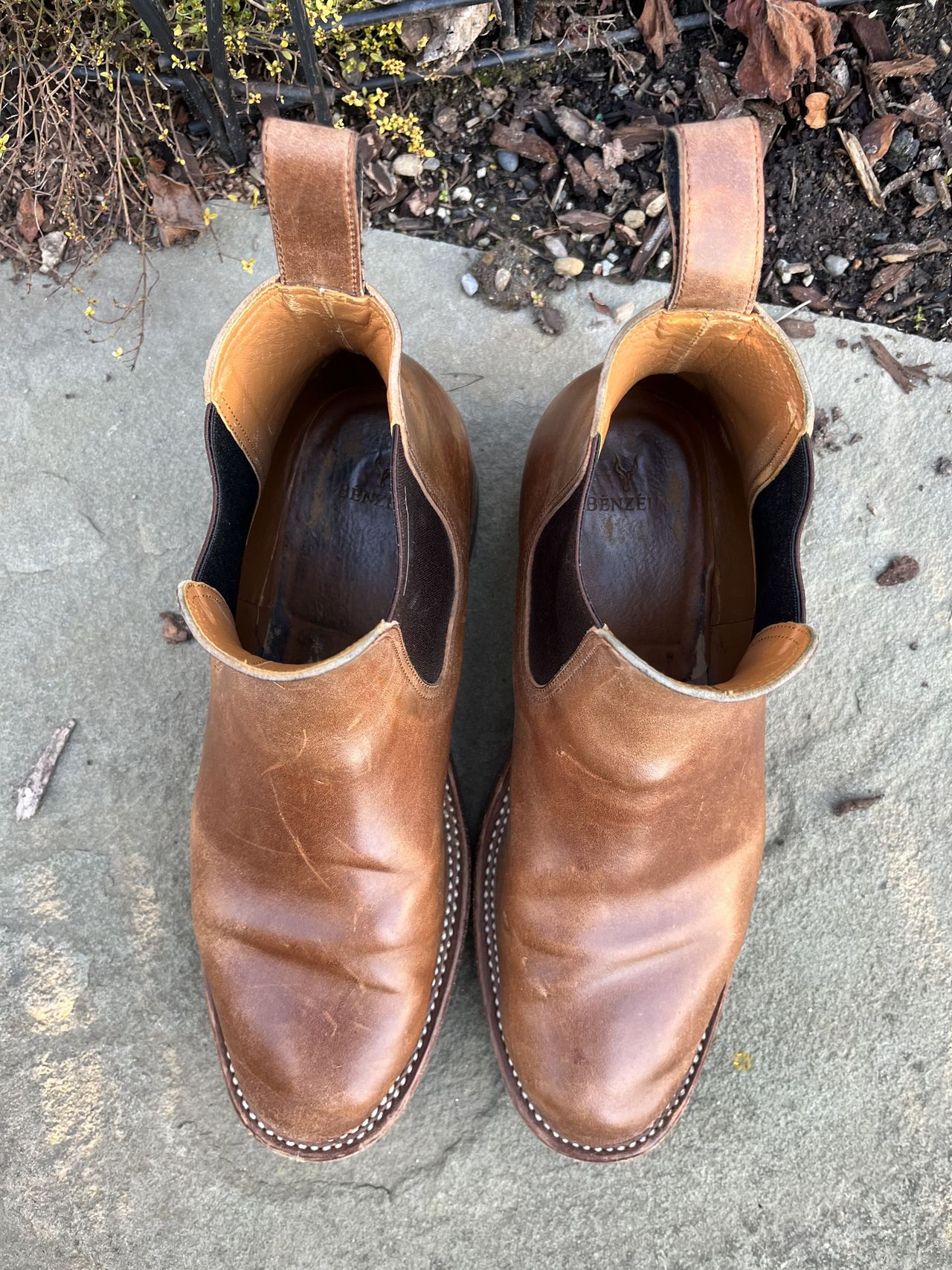 Benzein The Seventh Chelsea Boot in Maryam Toscanello Horsebutt ...