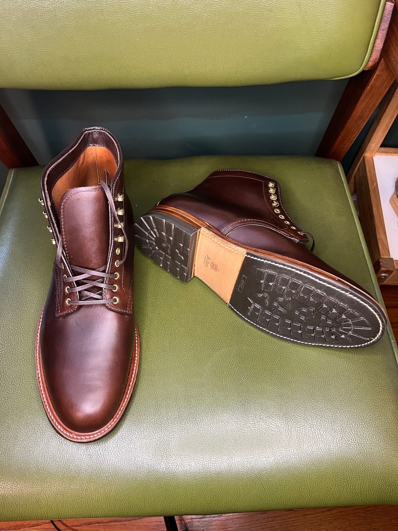 Alden Plain Toe Boot in Horween Brown Chromexcel | Patina Project