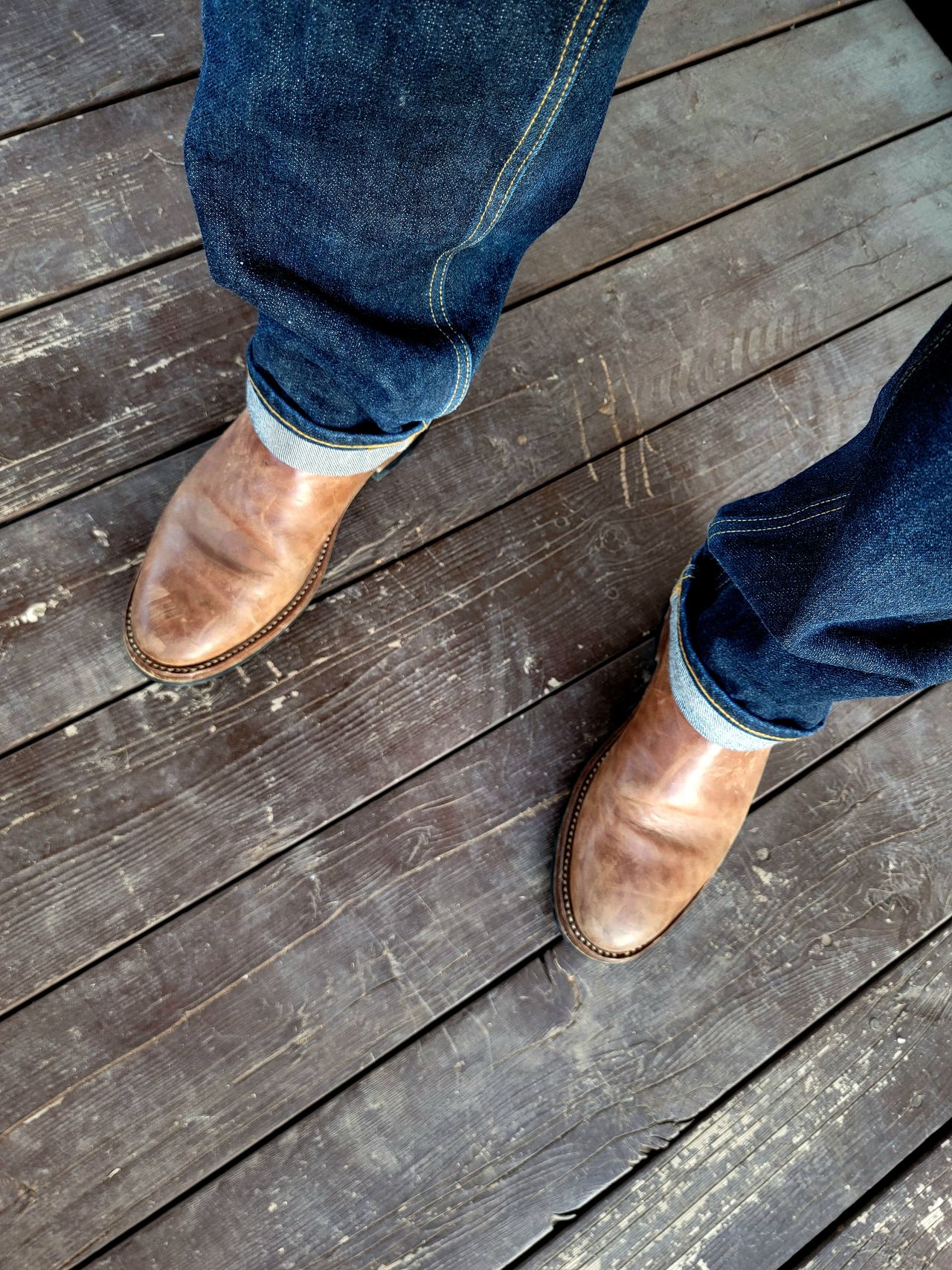 Benzein The Seventh Chelsea Boot in Shinki Natural Shrunken Horsebutt ...