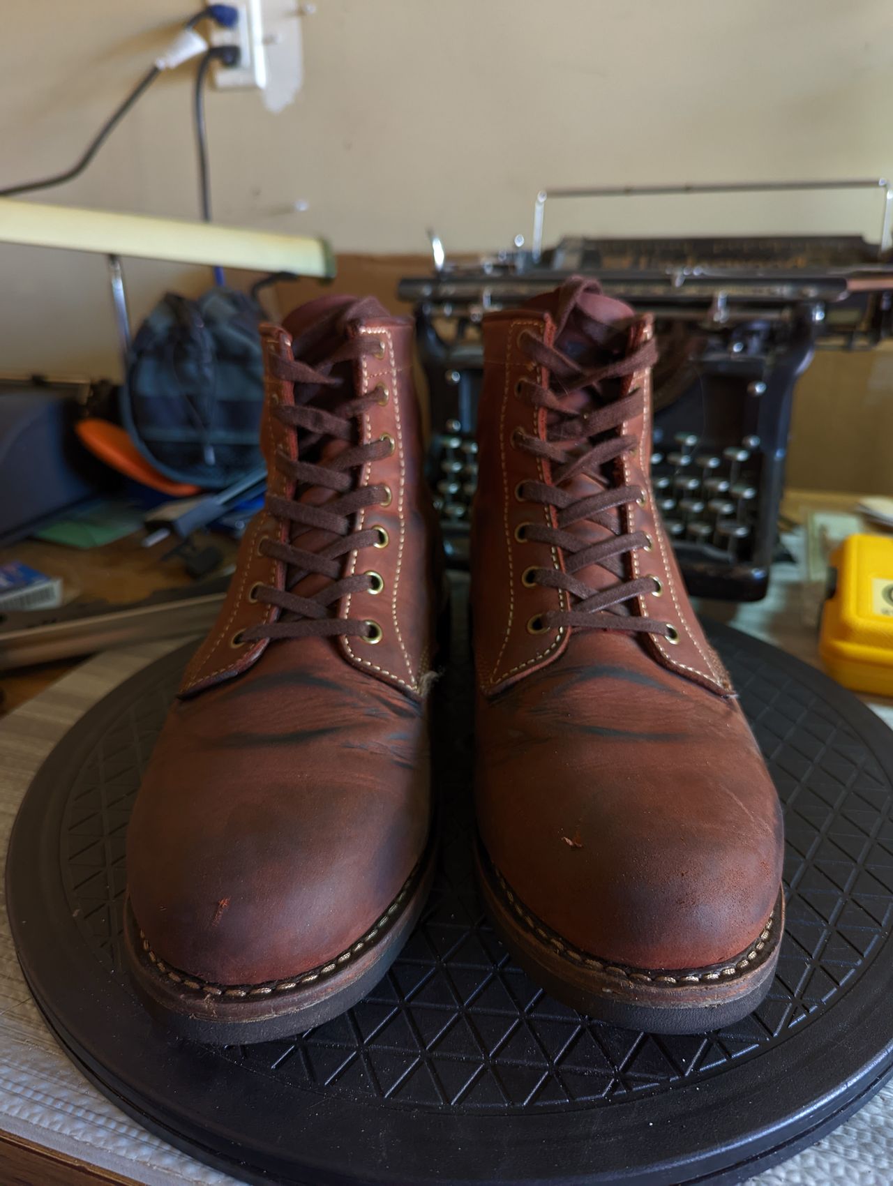 Golden Fox Overlord 6" Service Boots III in Burgundy Oiled Full Grain ...