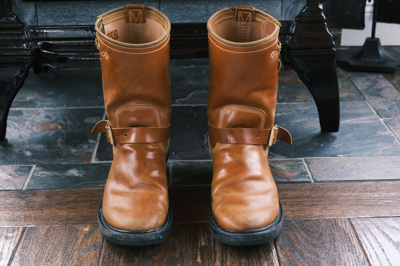 Role Club Engineer Boots in Horween Amaretto Shell Cordovan | Patina ...