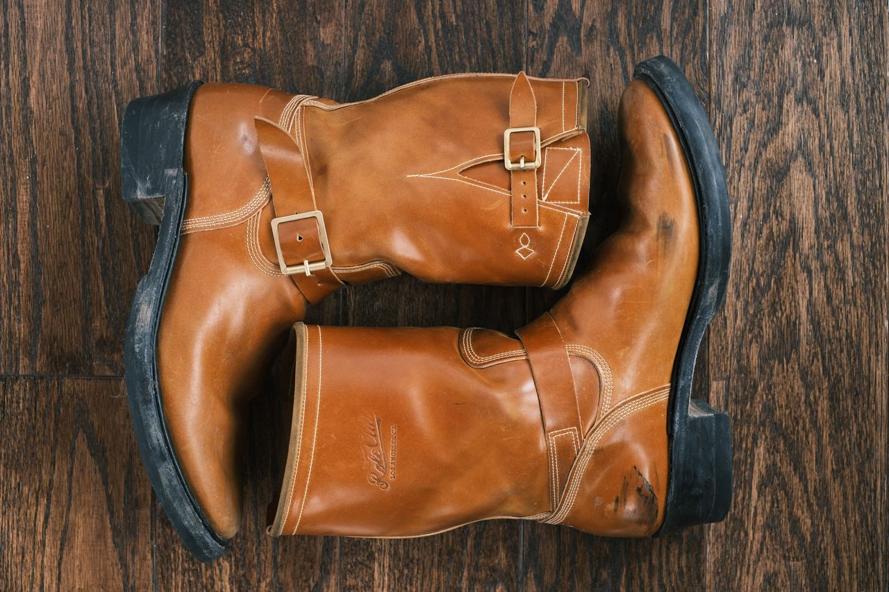 Role Club Engineer Boots in Horween Amaretto Shell Cordovan | Patina ...