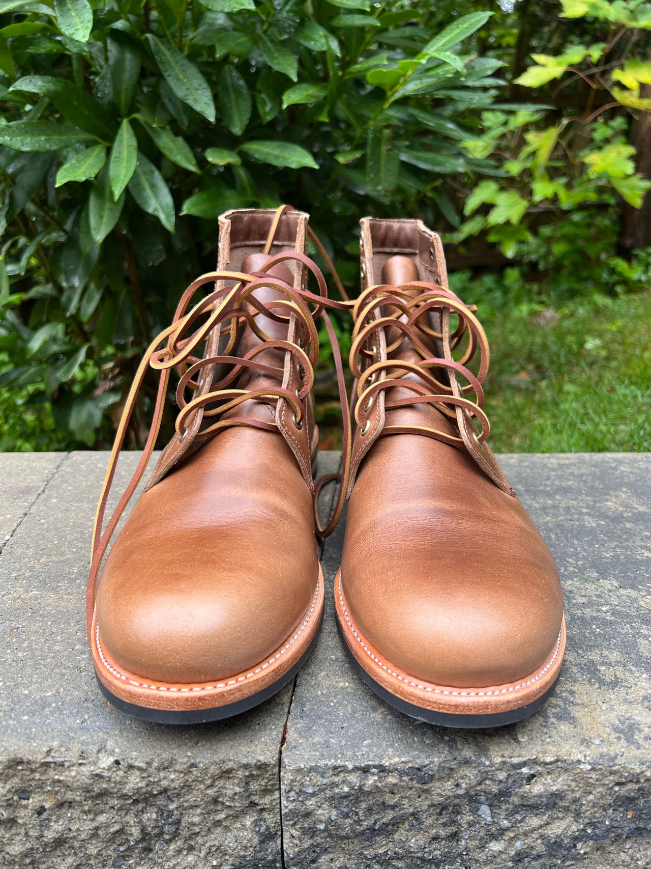 Oak Street Bootmakers Trench Boot in Horween Natural Chromexcel ...