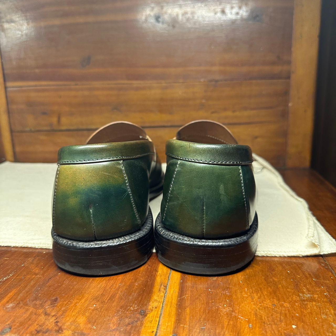 Grant Stone Traveler Loafer in Horween Marbled Black Shell Cordovan ...