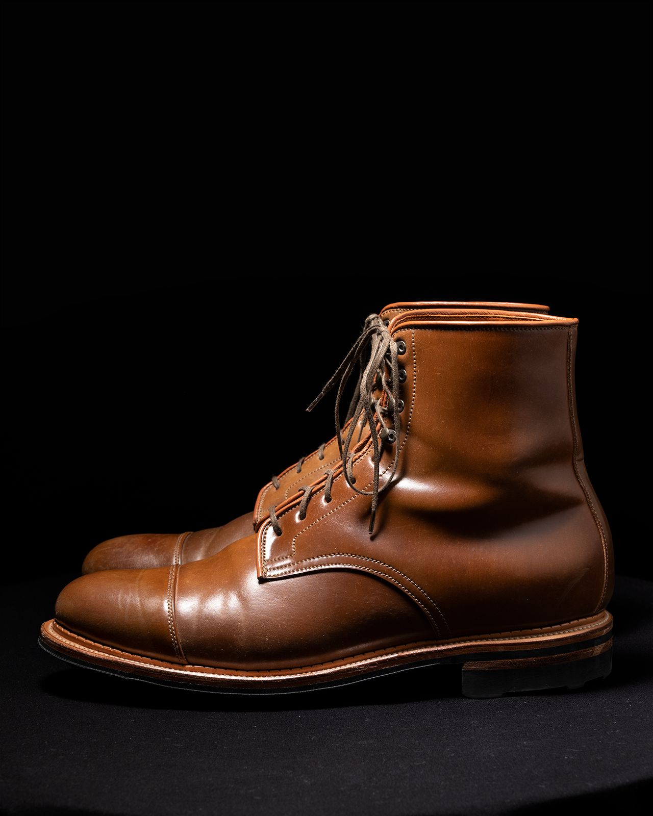 Viberg Halkett in Horween Bourbon Shell Cordovan | Patina Project