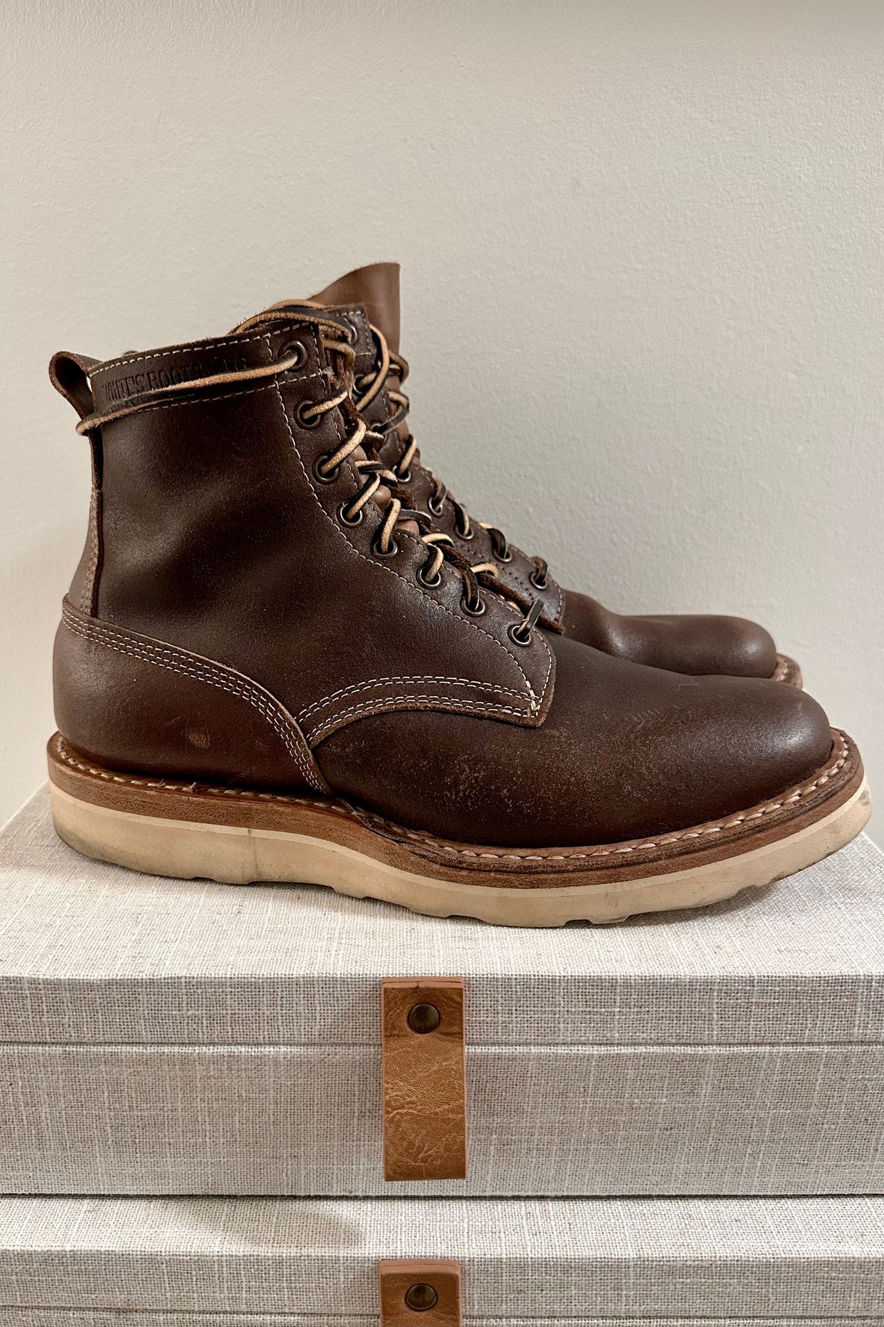 White's 350 Cruiser in Horween Natural Chromexcel Roughout | Patina Project