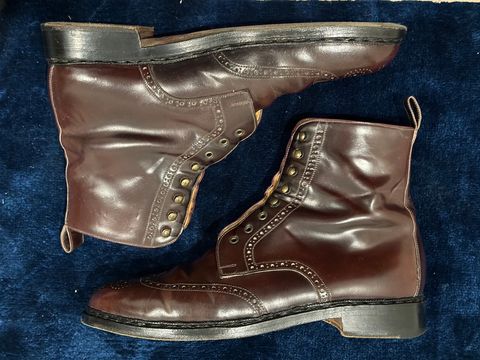 Vass Hungary Budapest High Boots in Horween Color 8 Shell Cordovan ...