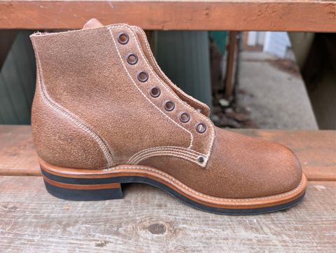 Viberg Boondocker in Horween Marine Field Roughout & Horween Natural ...