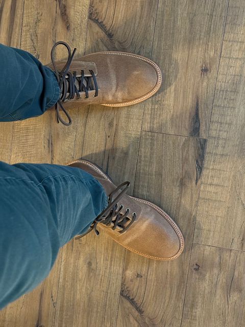 Grant Stone Diesel Boot in C.F. Stead Natural Waxy Commander Suede ...