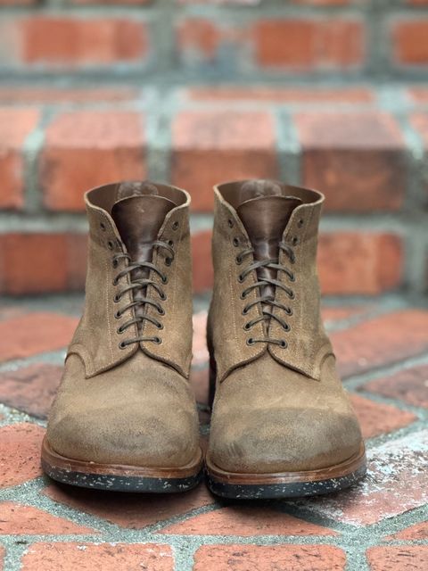 Viberg N1 Boot-Marine Field Shoe in Horween Marine Field Roughout ...