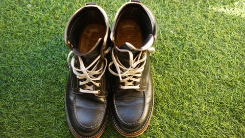 Onderhoud MC01 Moc Toe Boot in Wickett & Craig Black Traditional ...