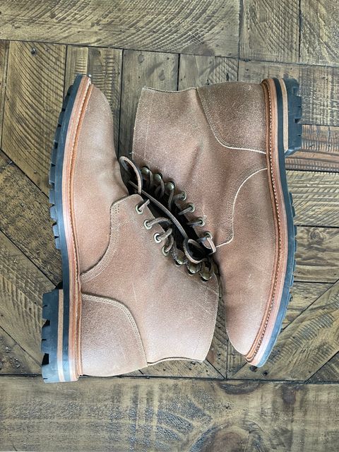 Grant Stone Diesel Boot in C.F. Stead Natural Waxy Commander Suede ...