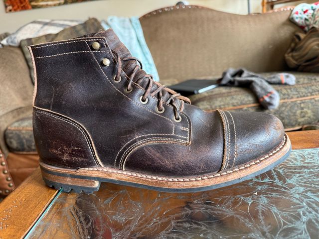 Truman Cap Toe Boot in Horween Java Waxed Flesh | Photo by Mike ...
