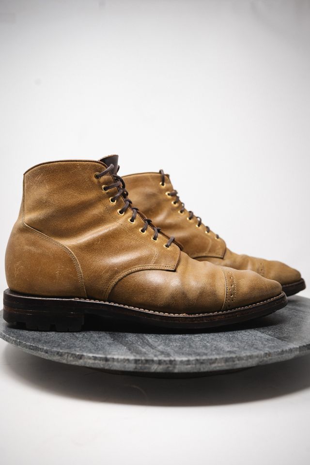 Grant Stone Garrison Boot in C.F. Stead Natural Waxy Commander Suede ...