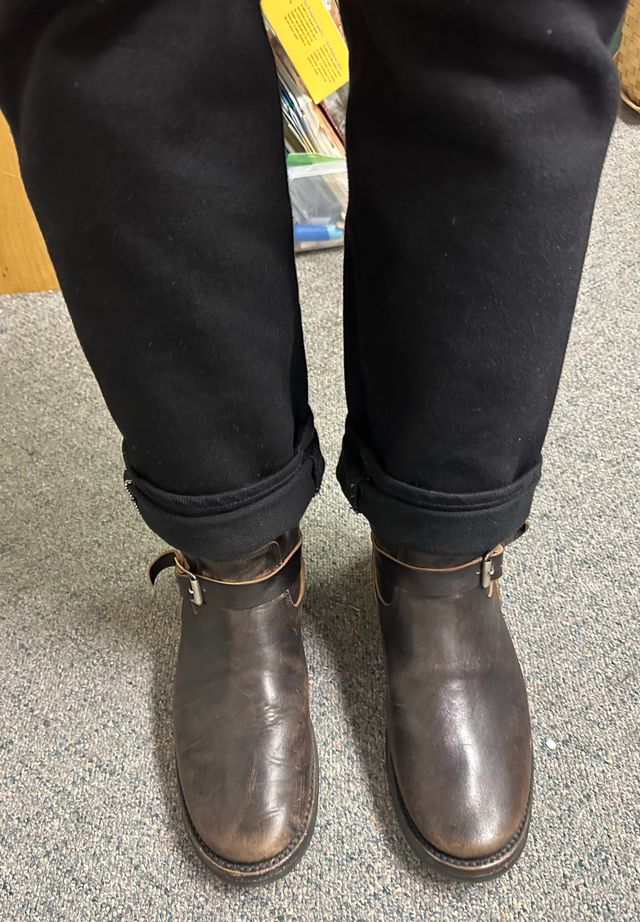 Addict Boots AB-01 Engineer Boots in Maryam Black Teacore Horsebutt ...