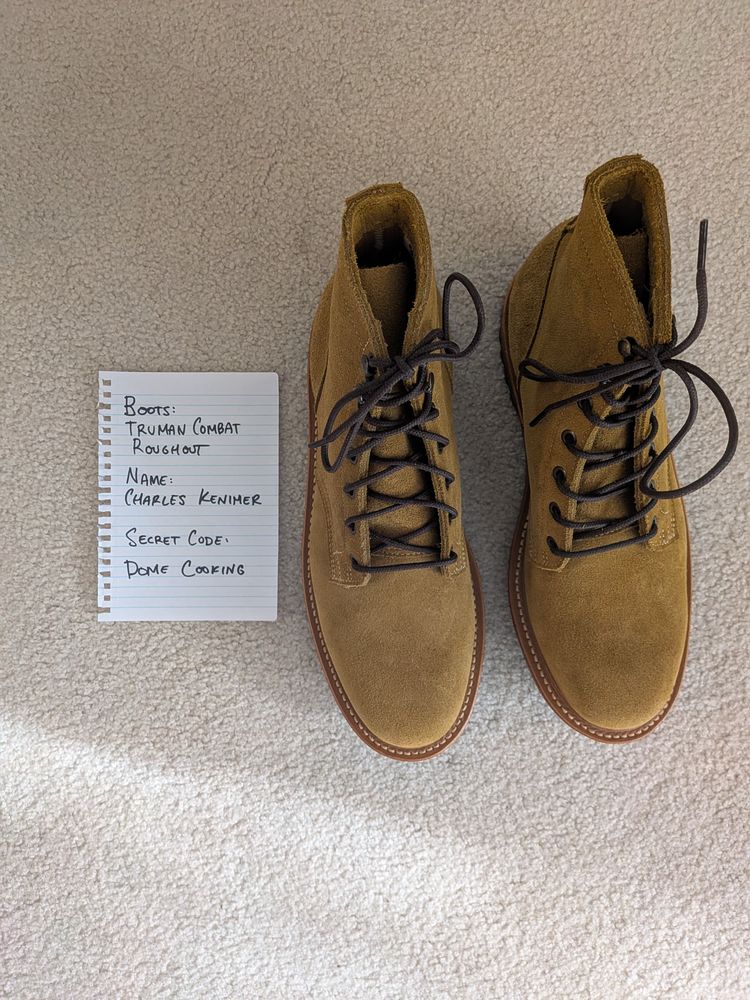 Truman Plain Toe Boot in Combat Roughout | Photo by Charlie97 ...