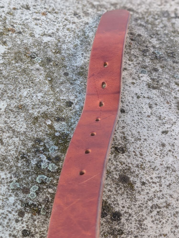 Nicks Heavy duty Work Belt in Wickett & Craig Natural Double Stuffed ...
