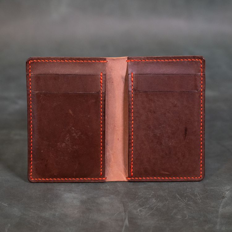 DIY Bifold in Horween Dark Cognac Shell Cordovan & Conceria Walpier ...