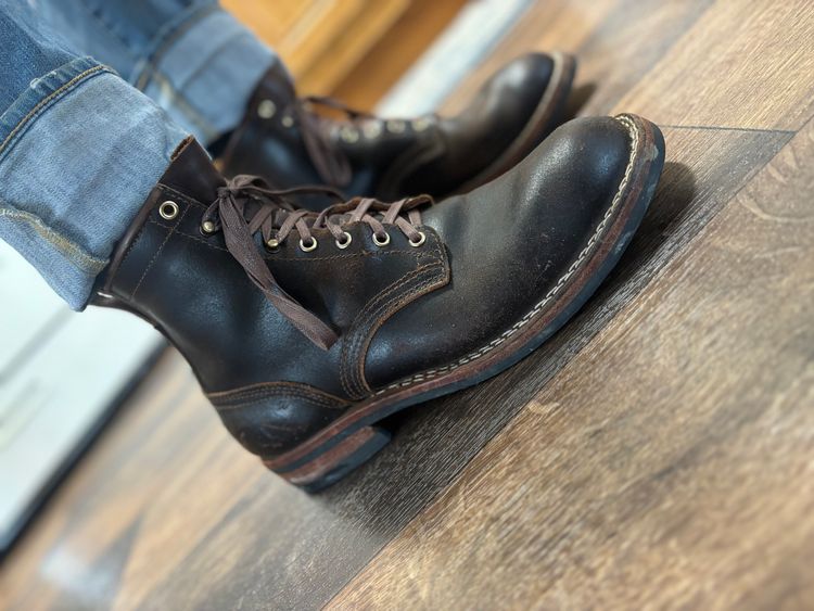 Nicks Falcon in Horween Brown Waxed Flesh | Photo by averagebootguy ...