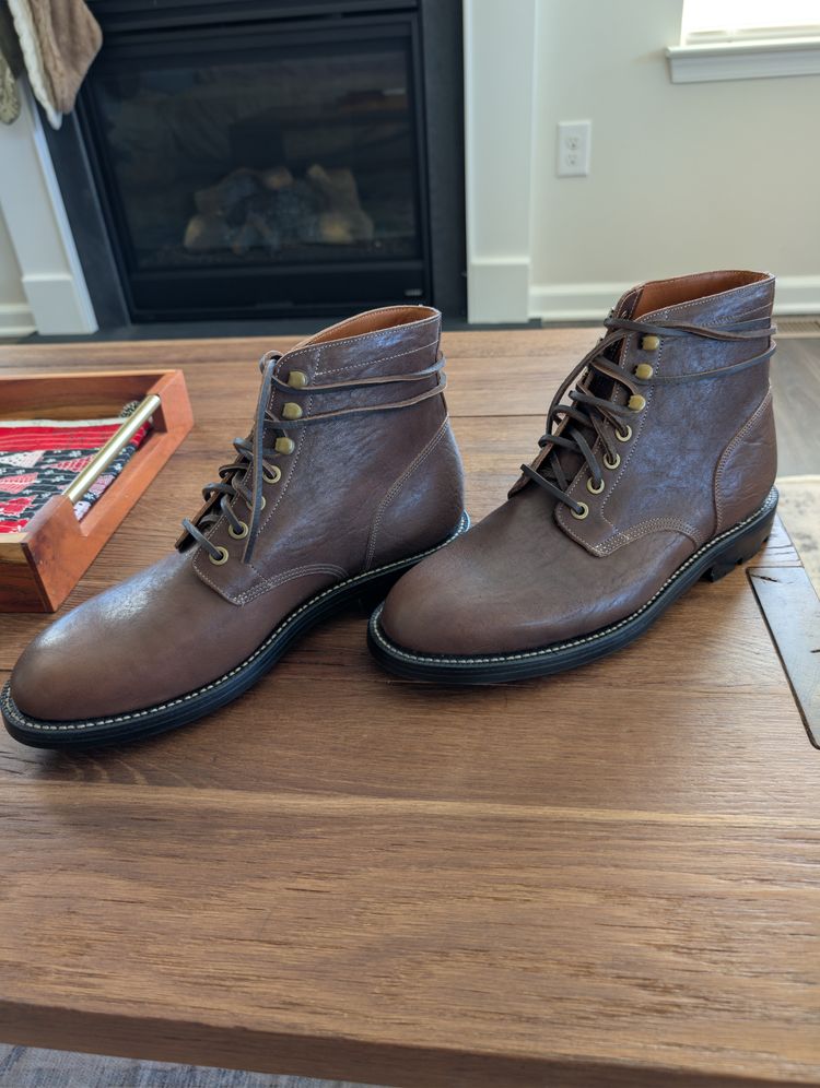 Grant Stone Diesel Boot in Maryam Chocolate Washed Horsehide | Photo by ...