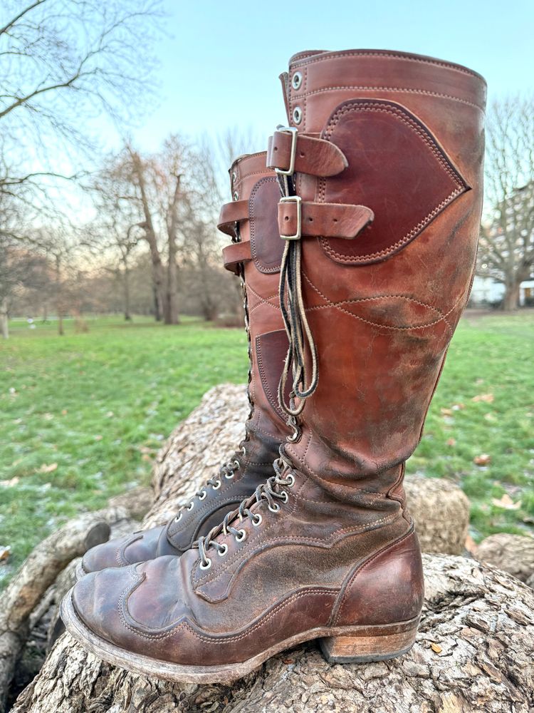 Milo Kolb Tall Derby Boots in Guidi Flower Culatta Whiskey | Photo by ...
