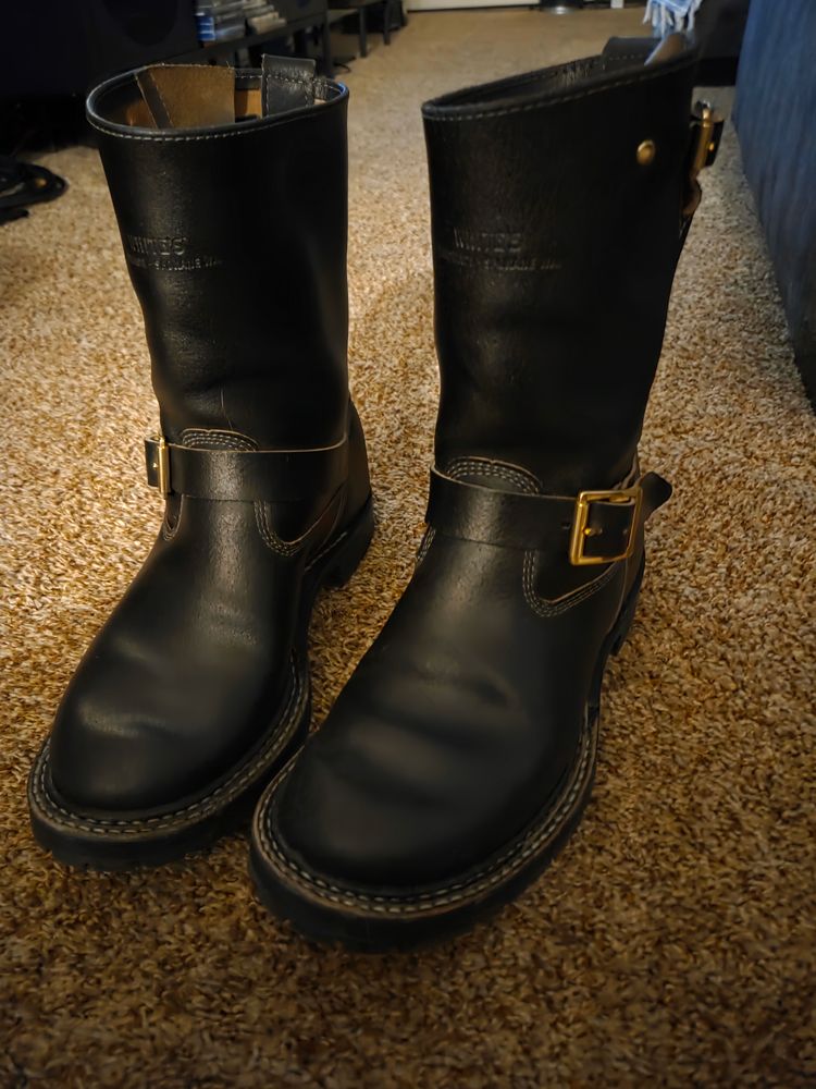 White's Nomad Engineer Boots in Horween Black Waxed Flesh | Photo by ThoProfessor | November 14 ...