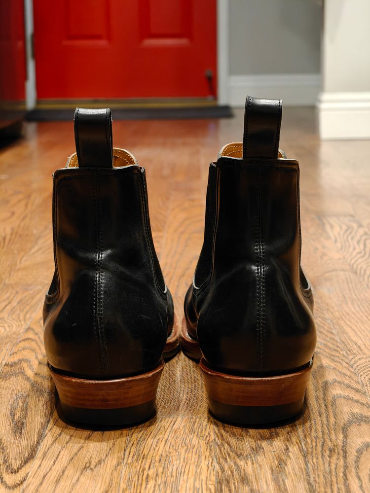 Briselblack The Seventh Chelsea Boot in Shinki Black Shell Cordovan ...