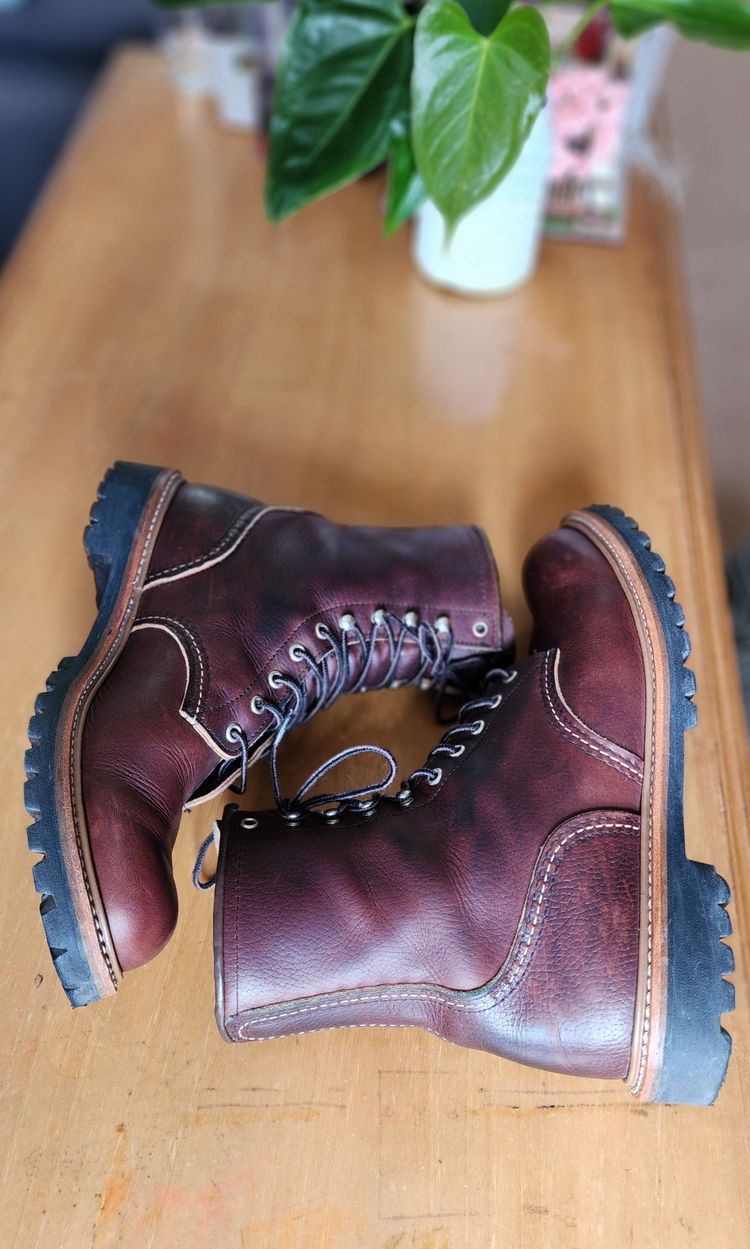 Red Wing 4585 120th Anniversary Logger Boot Briar Oil Slick in S.B ...