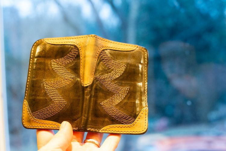 Oldspeed MFG Western Wallet in Wickett & Craig Olive Traditional ...