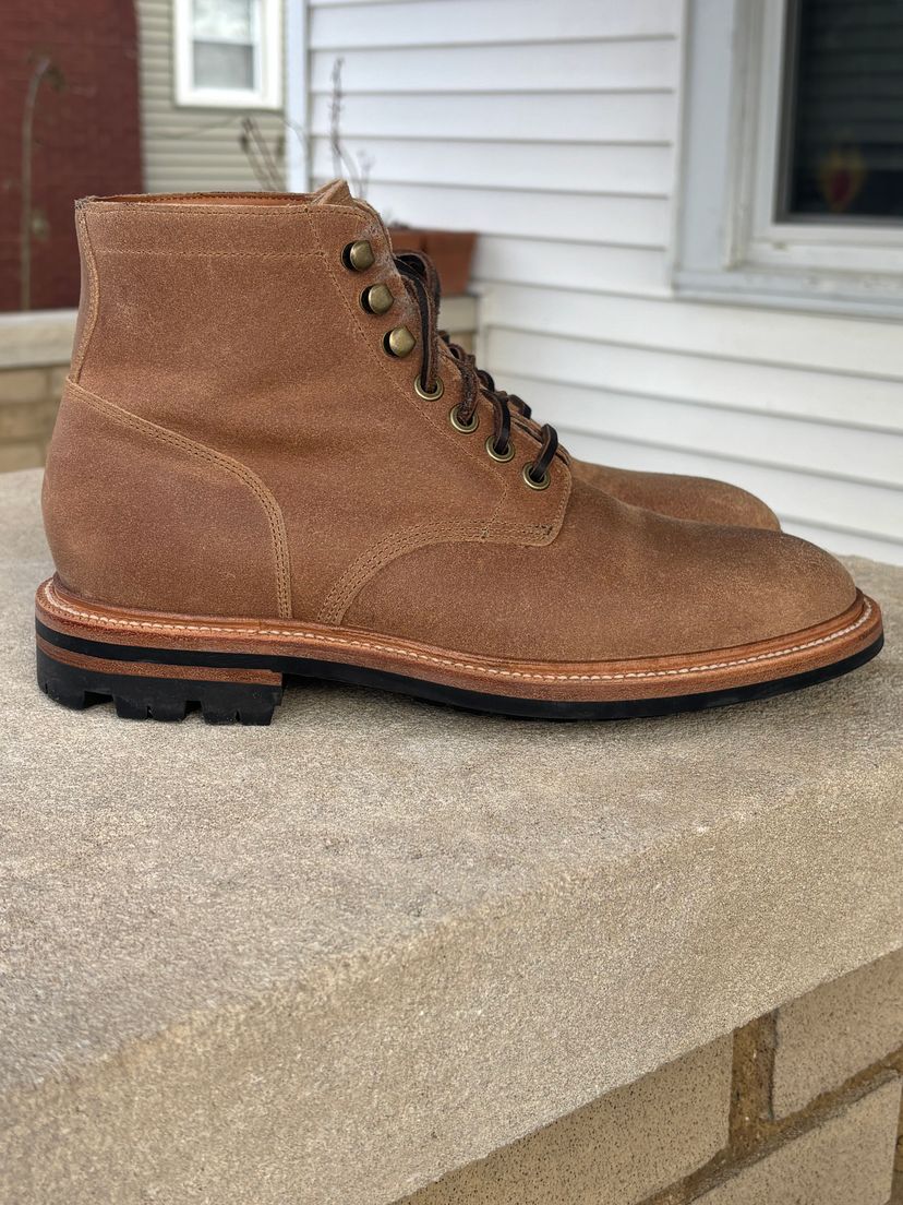 Grant Stone Diesel Boot in C.F. Stead Natural Waxy Commander Suede ...