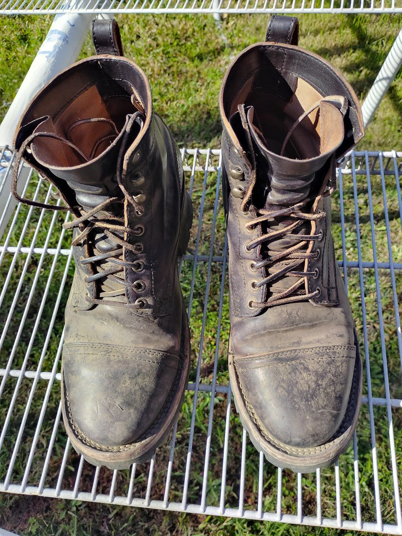 Thursday Black Label Challenger in Maryam Natural Horsebutt Overdyed Black | Photo by indi.raw ...