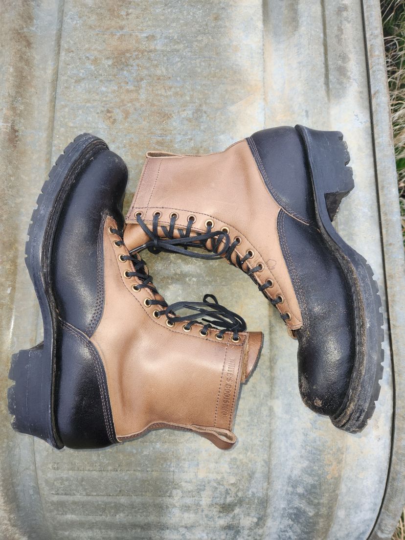 White's x Division Road LTT Logger 375 in Horween Natural Chromexcel & Horween Black Waxed Flesh ...