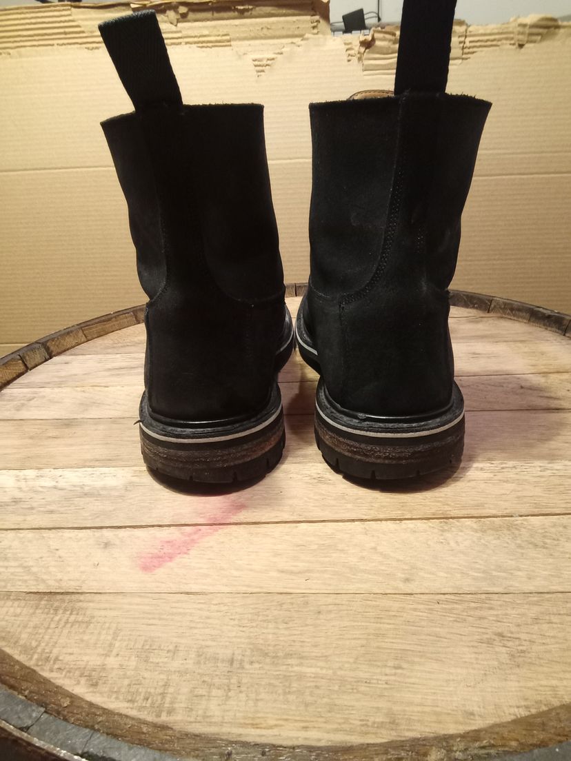 Tricker's Burford Country Boot in C.F. Stead Black Waxy Commander Suede ...