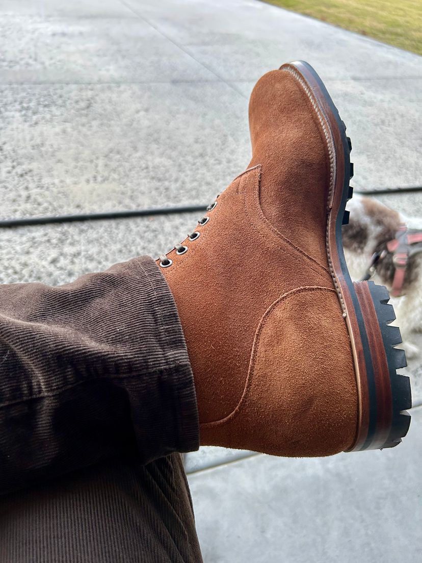 Viberg Service Boot in Horween Aged Bark Chamois Roughout | Photo by ...