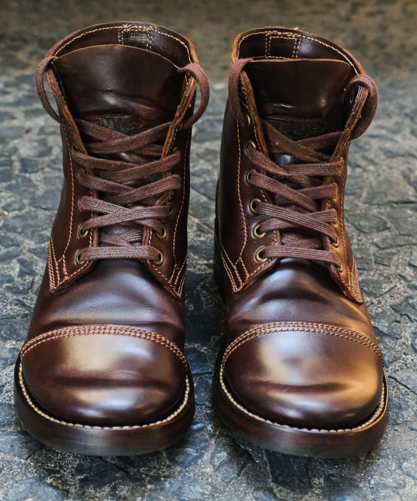 Willie's Handmade Boots Cap Toe Service Boot in Maryam Olive Horserump ...