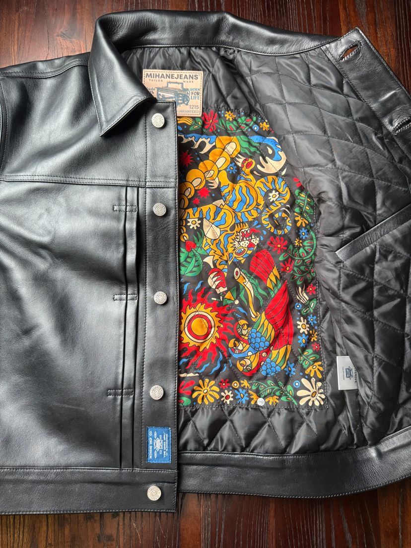 Mihane Jeans Tipe 1 Leather jacket in Steerhide Black Teacore 1.4-1.5mm ...