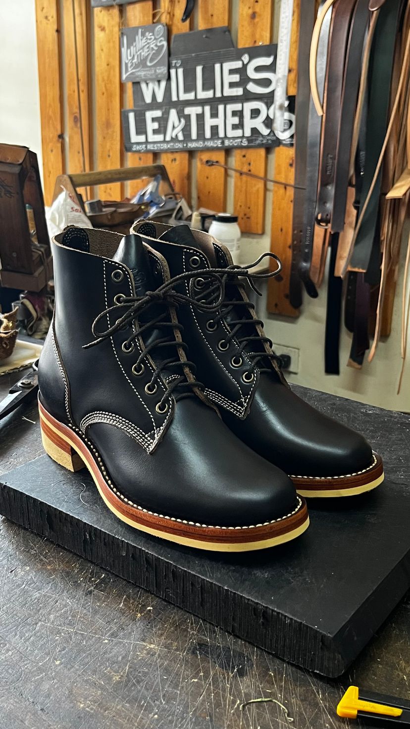 Willie's Handmade Boots Boondocker in Horween Black Chromexcel | Photo ...
