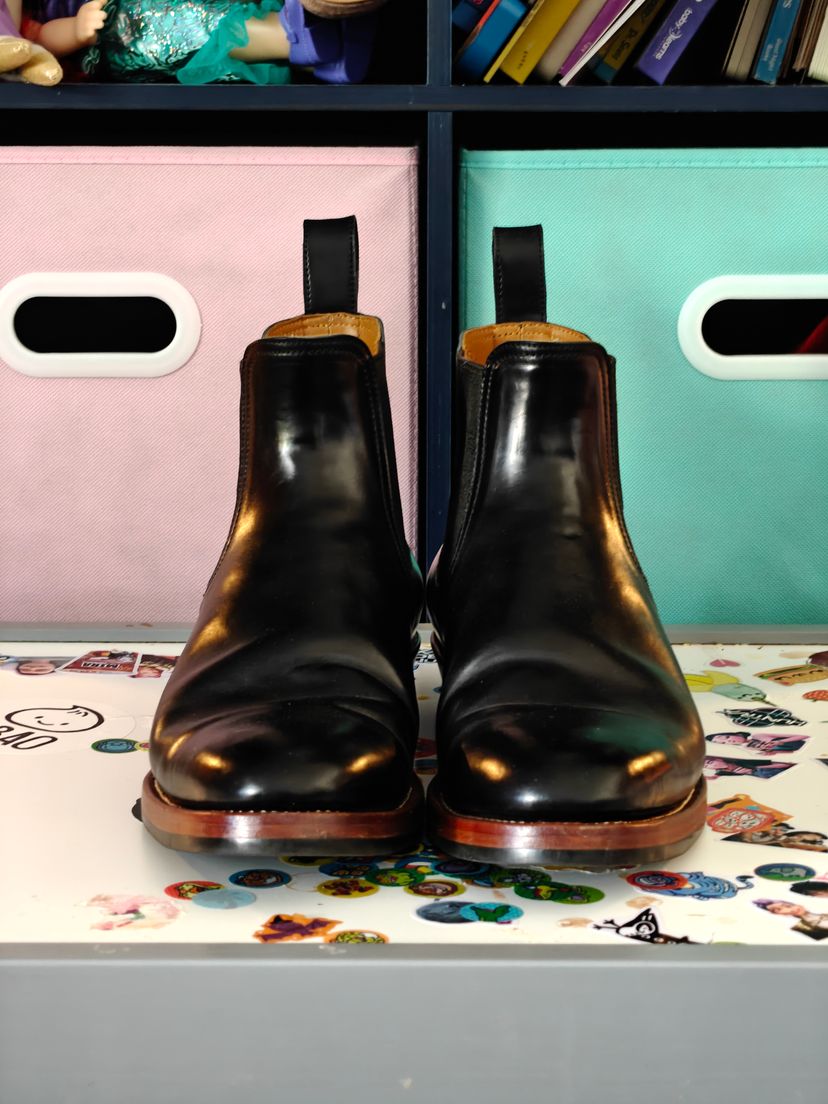 Briselblack The Seventh Chelsea Boot in Shinki Black Shell Cordovan ...