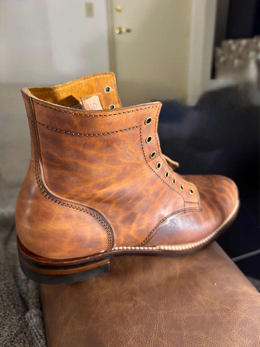 Oldspeed Service Boot 6” in Horween Russet Horsehide Strips | Photo by ...