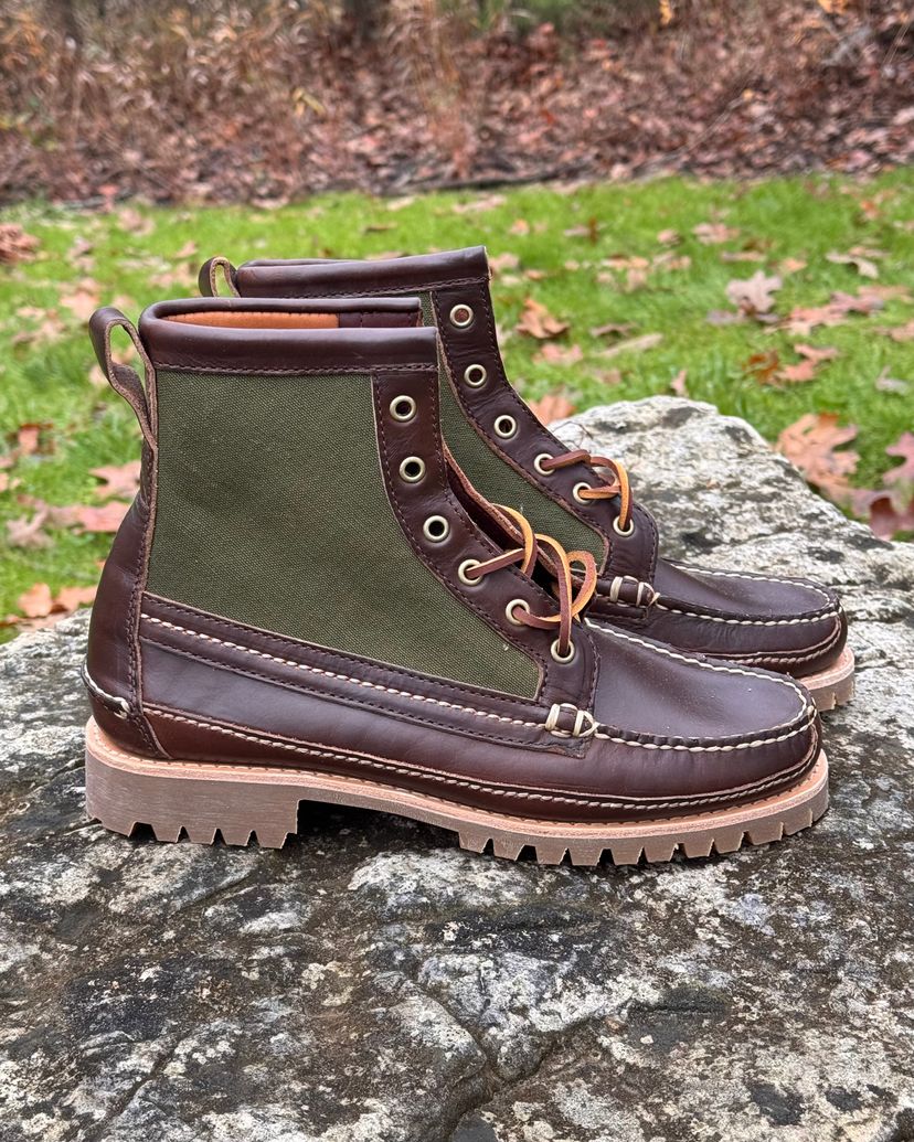 Oak Street Bootmakers Jungle Duffel Camp Boot in Horween Brown Chromexcel & Vintage Vietnam OD ...