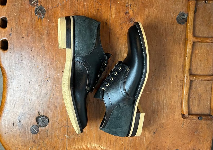 NF Bootmaker Milton Shoe in Horween Tumbled Black Chromexcel | Photo by ...