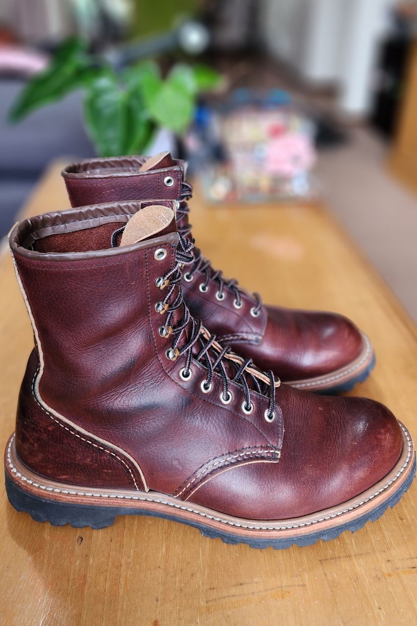 Red Wing 4585 120th Anniversary Logger Boot Briar Oil Slick in S.B ...