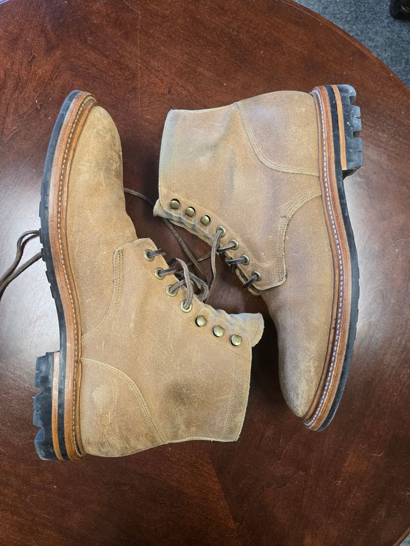 Grant Stone Diesel Boot in C.F. Stead Natural Waxy Commander Suede ...