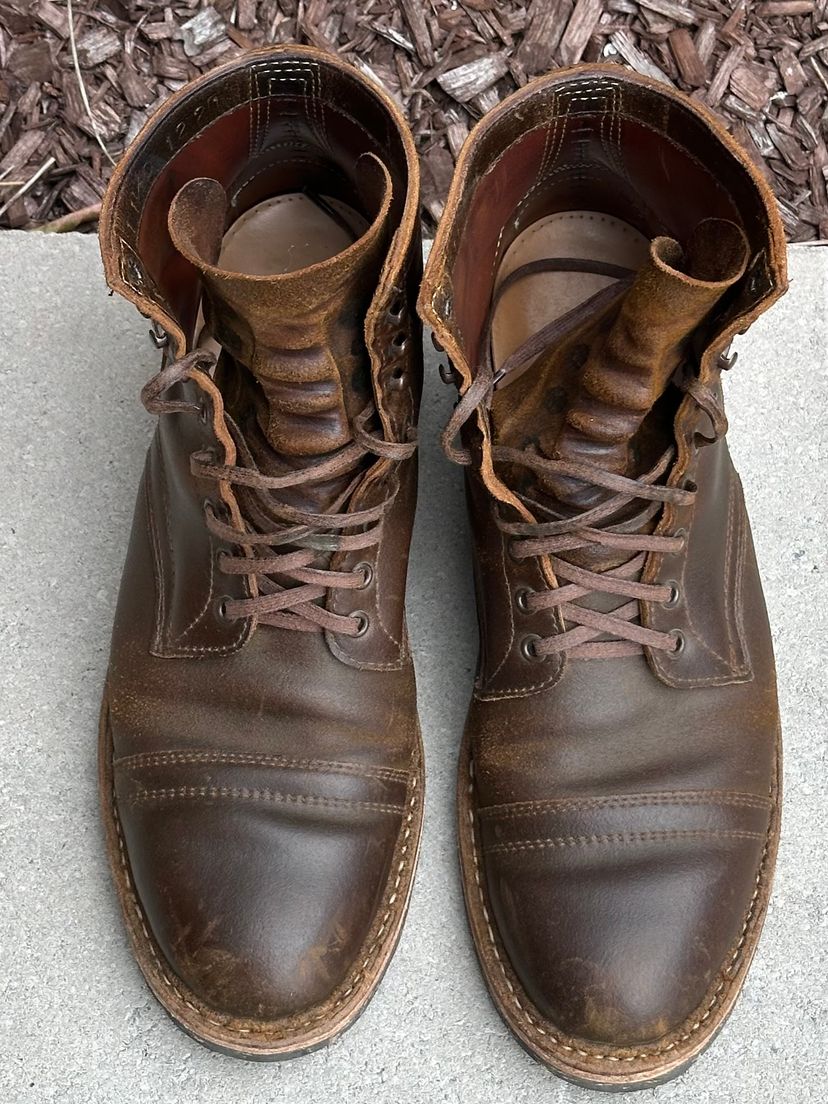 White's MP-Sherman Toe Cap in Horween Cinnamon Waxed Flesh | Photo by ...