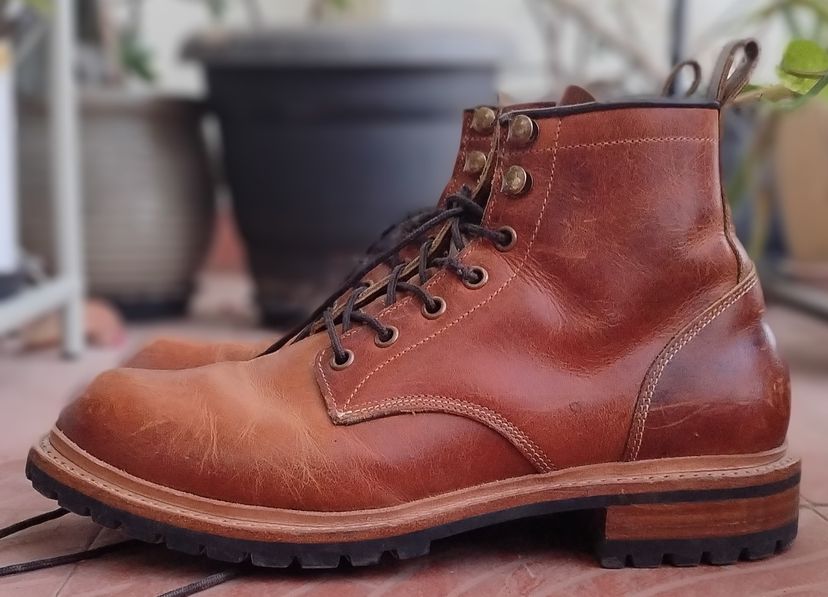 Craft & Glory Task Boots in British Tan Full Grain Buffalo Leather ...