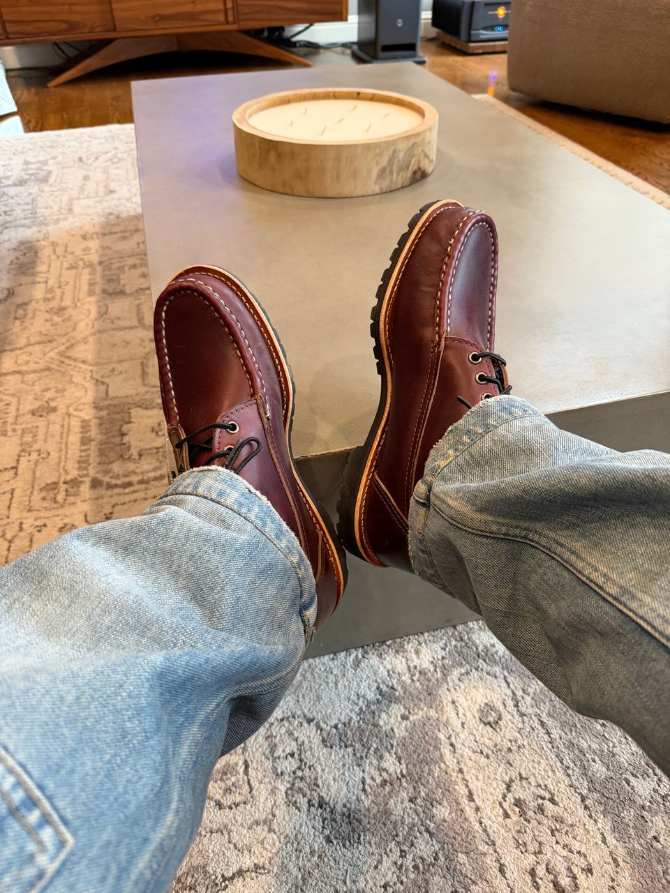 Russell Moccasin x Iron Snail Premier Chukka in Horween Burgundy ...